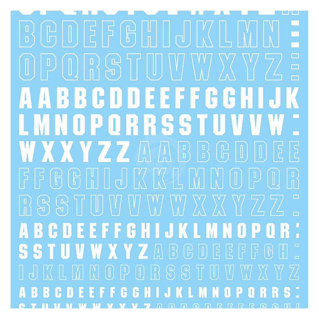Robo Decals [Alphabet 01 White] | ShokuninGunpla