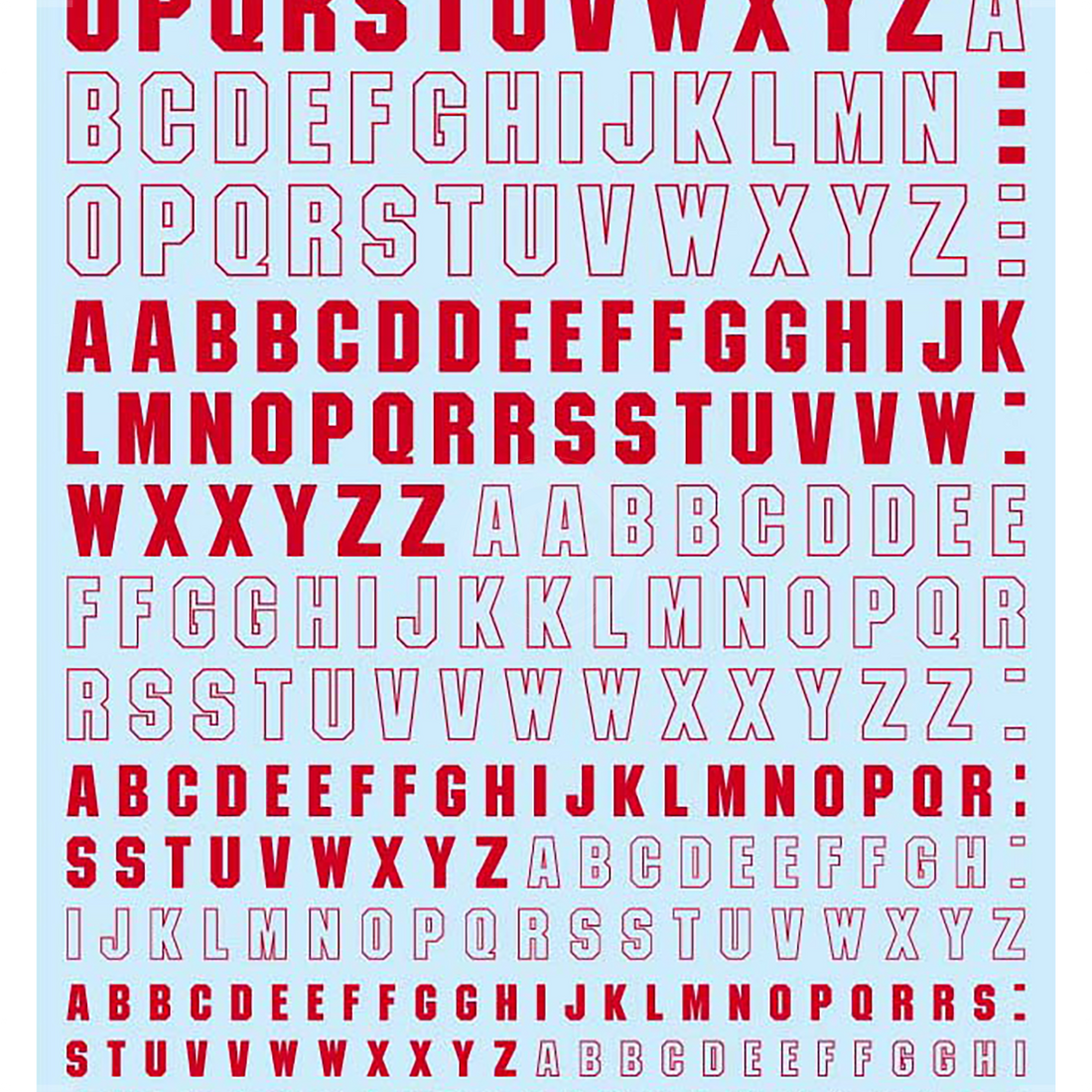 Robo Decals [Alphabet 01 Red] | ShokuninGunpla