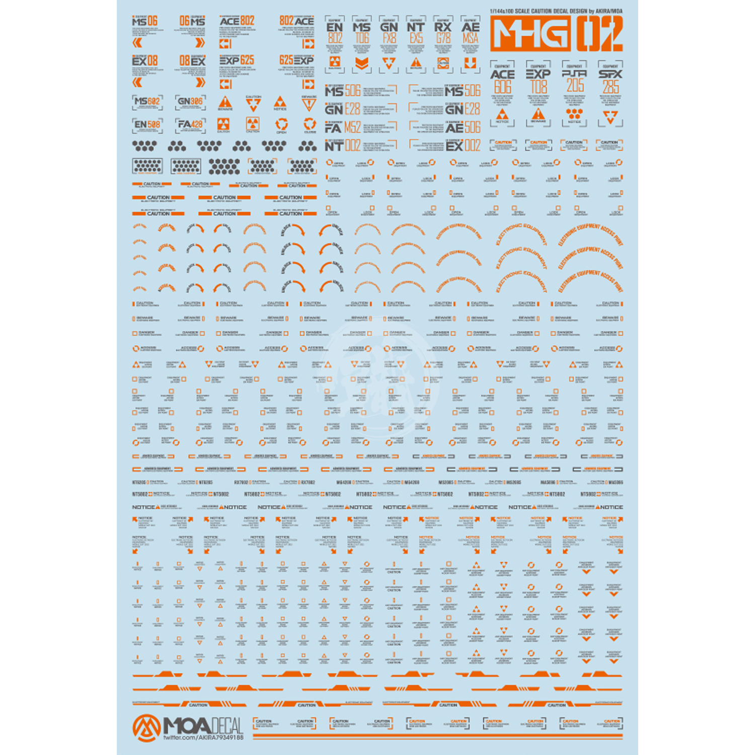General Caution Decals [MHG02-006] [UV] | ShokuninGunpla