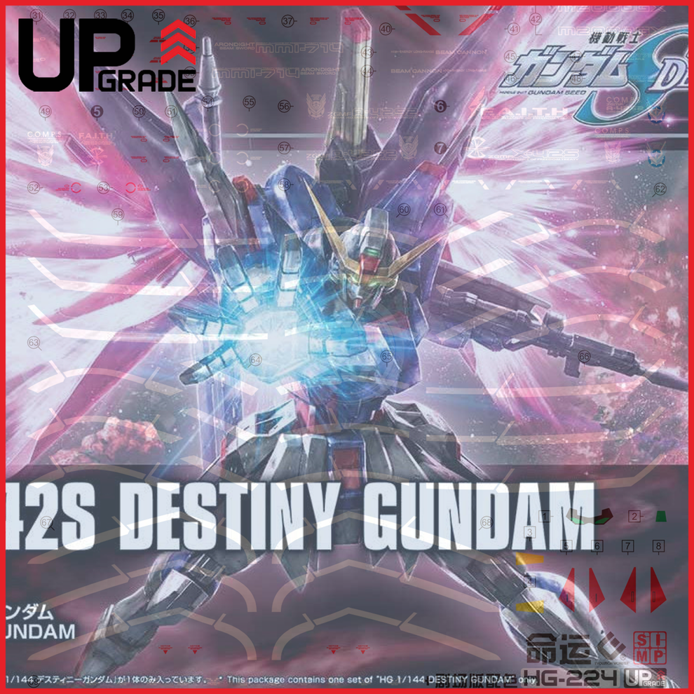 HG Destiny Gundam Waterslide Decals | ShokuninGunpla