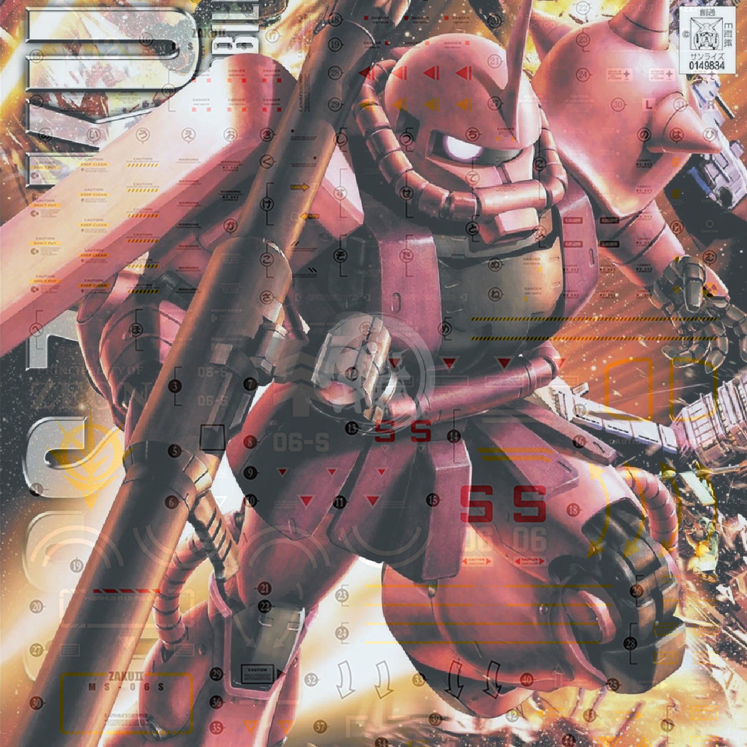 MG Zaku II [Ver 2.0] [Char Aznable Custom] Waterslide Decals [UV ...