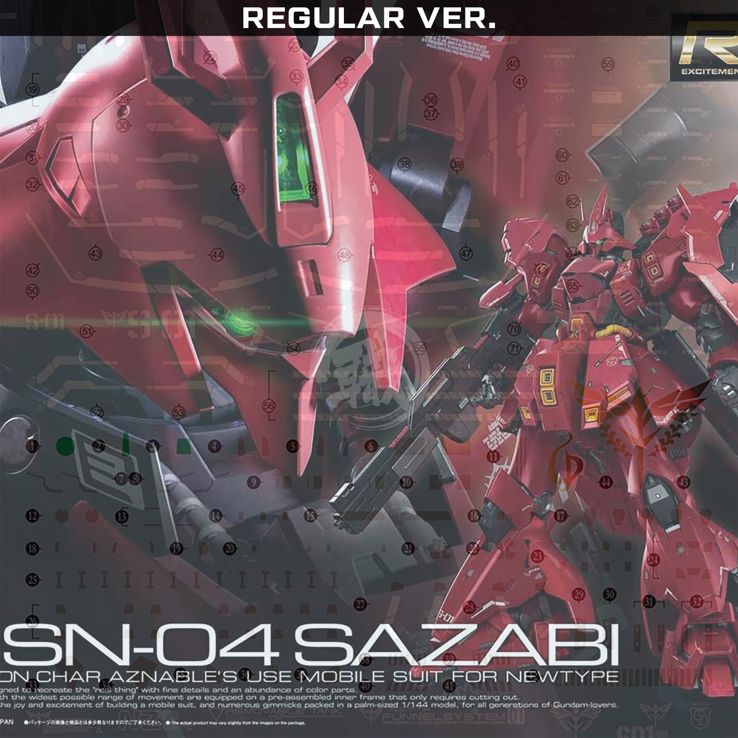 RG Sazabi Waterslide Decals [Regular Ver.] | ShokuninGunpla