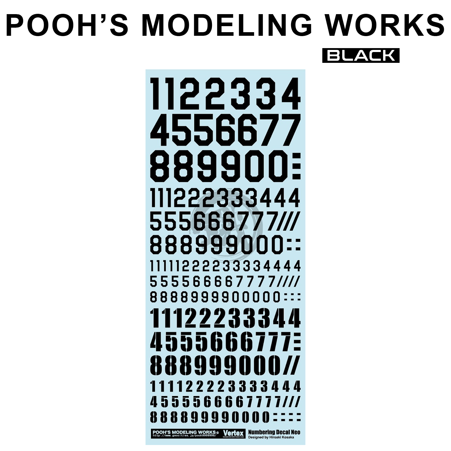 Numbering Decal Neo [Black] | ShokuninGunpla
