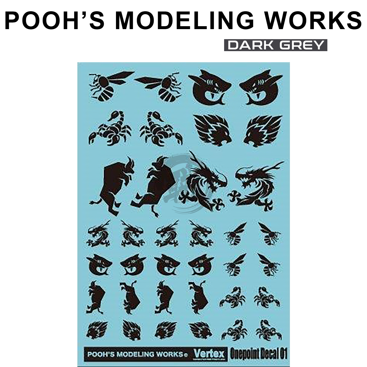 Onepoint Decal 01 [Dark Grey] | ShokuninGunpla