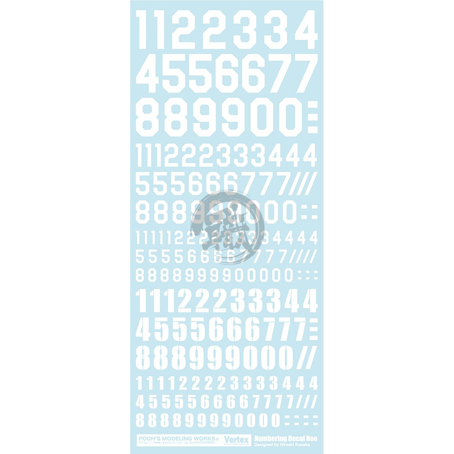 Numbering Decal Neo [White] | ShokuninGunpla